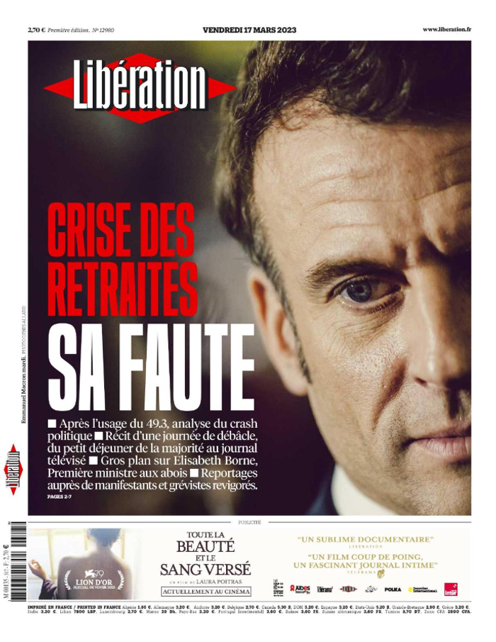 Recours Au 49 3 Pour Faire Adopter La Réforme Des Retraites La Presse