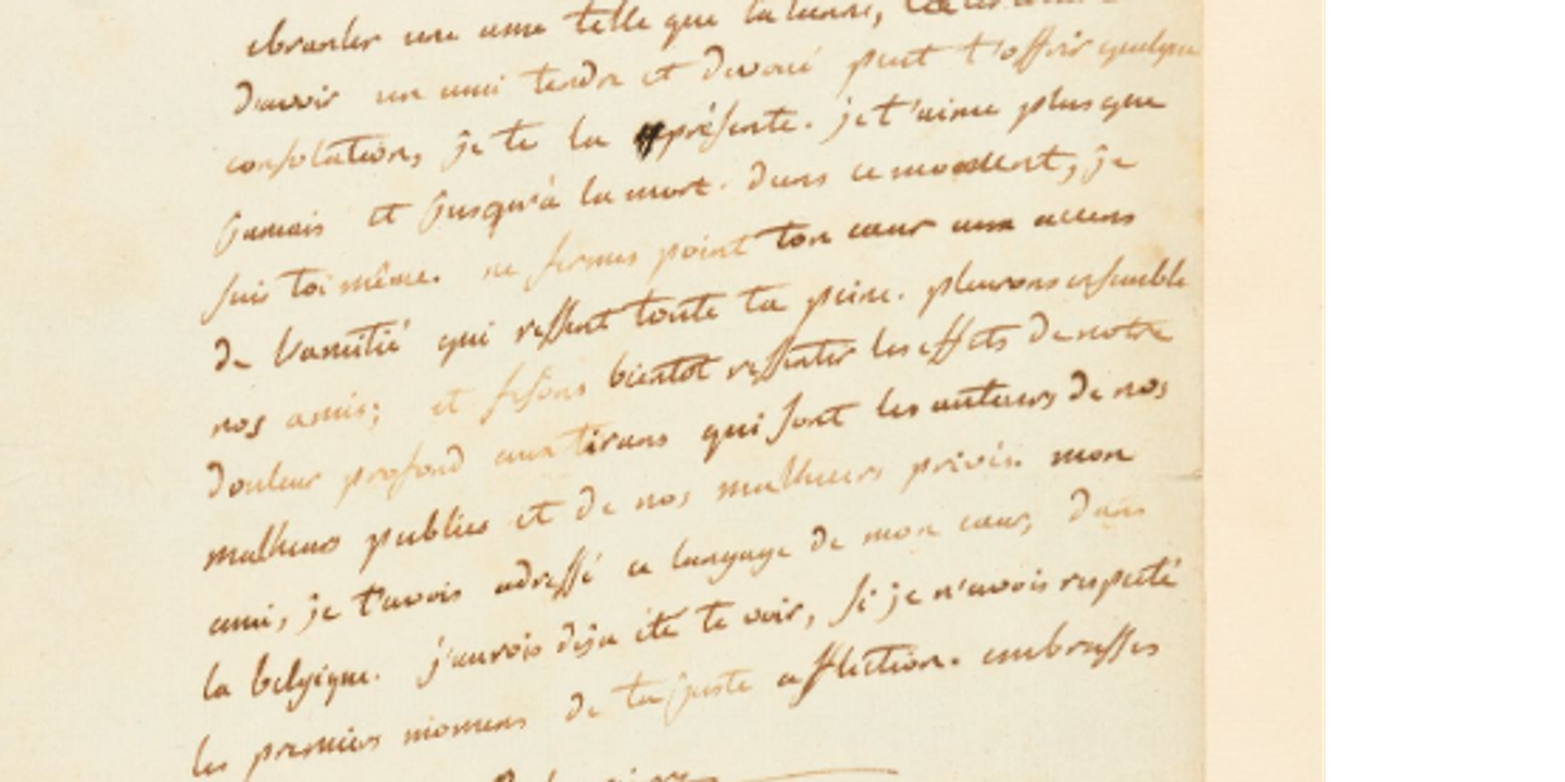 « La préservation de l’unique lettre de Robespierre à Danton est une ...