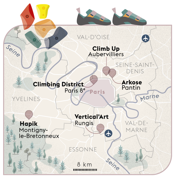 Cinq salles d’escalade en Ile-de-France