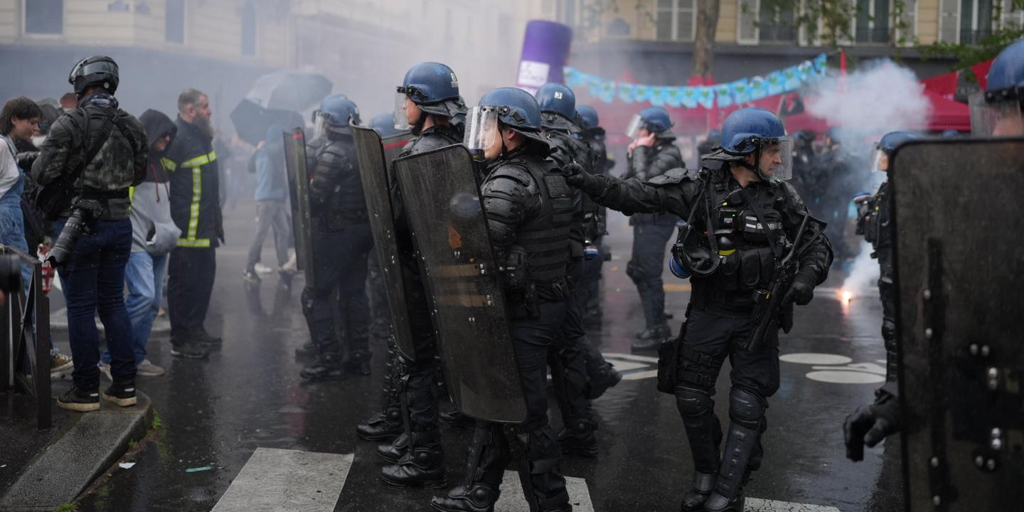 Massive turnout at French Labor Day protests marked by violent clashes