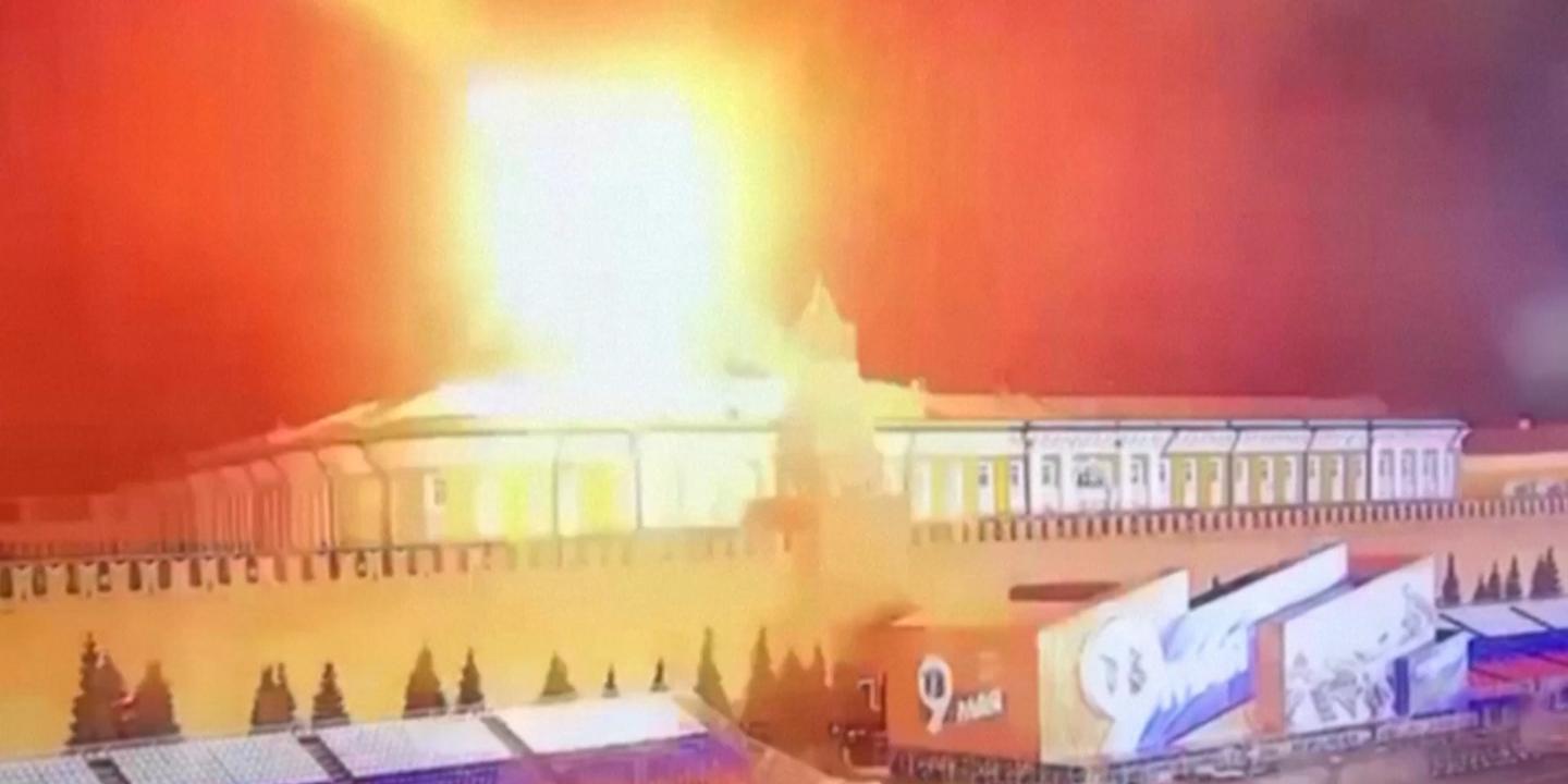 Les images du Kremlin visé par une attaque de drones