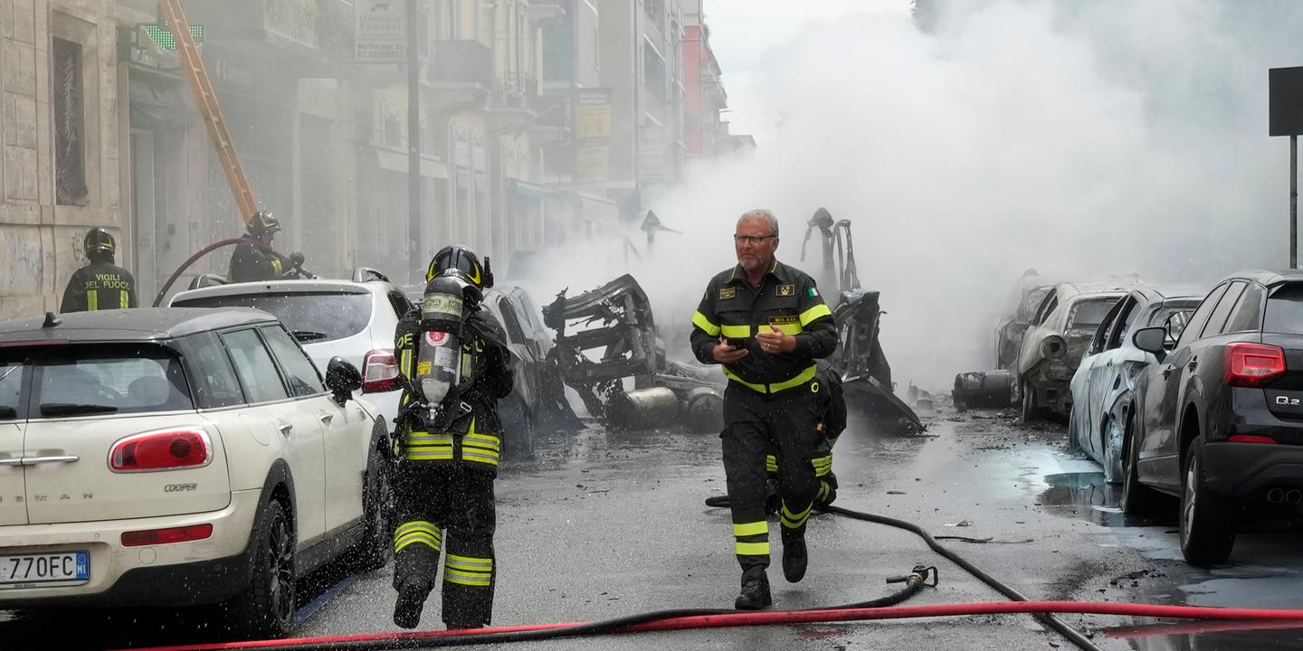 Italy: Van carrying oxygen tanks explodes in Milan