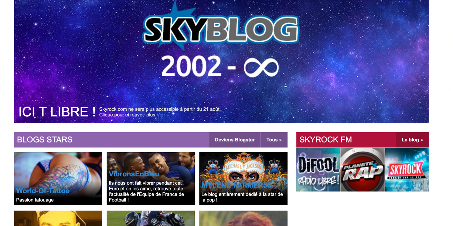 Vous connaissiez Skyblog ? Racontez-nous comment vous vivez l’annonce de sa fermeture