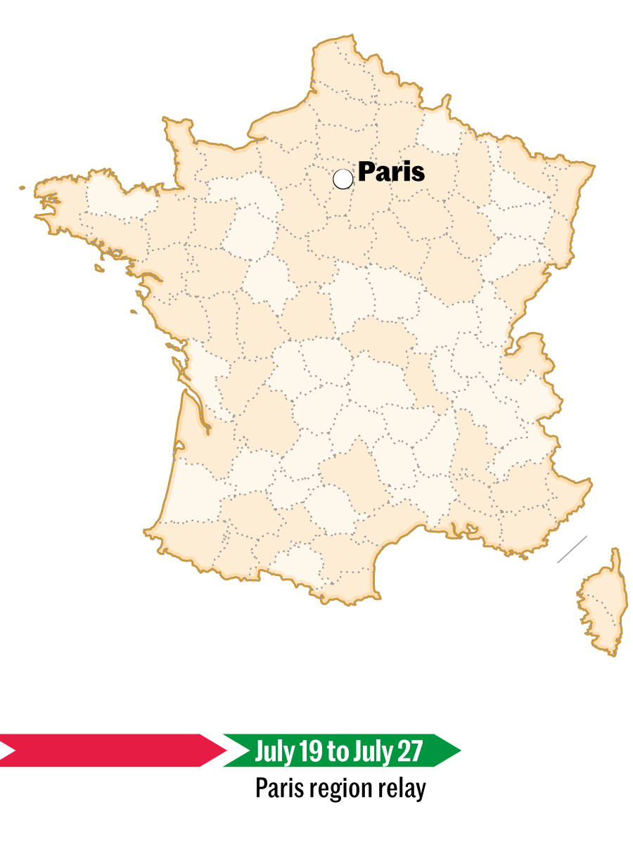 Paris 2024 Olympics organizers unveil torch relay map