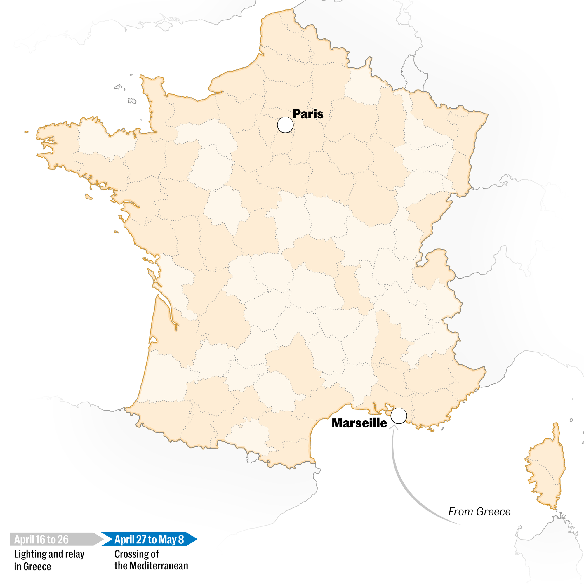 Paris 2024 Olympics organizers unveil torch relay map