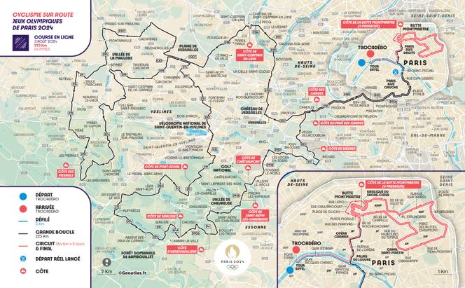Paris 2024 : les parcours des épreuves de cyclisme des Jeux olympiques ...