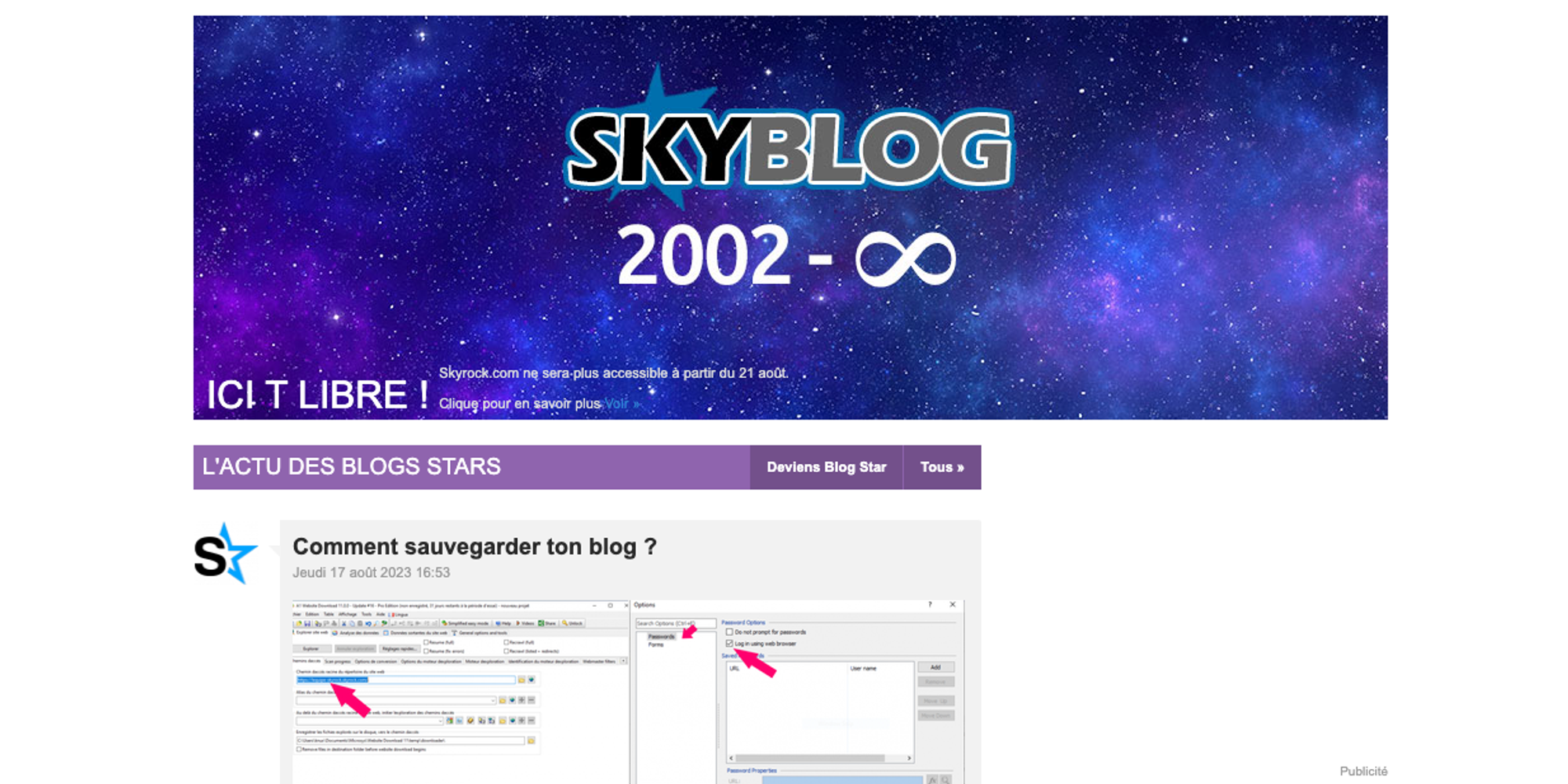 Fermeture de Skyblog : « Toute une époque qui part en fumée