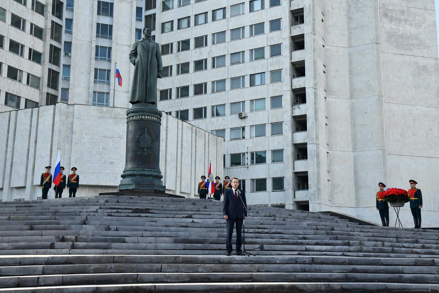 Statue of Felix Dzerzhinsky, founder of the USSR's secret police, is ...