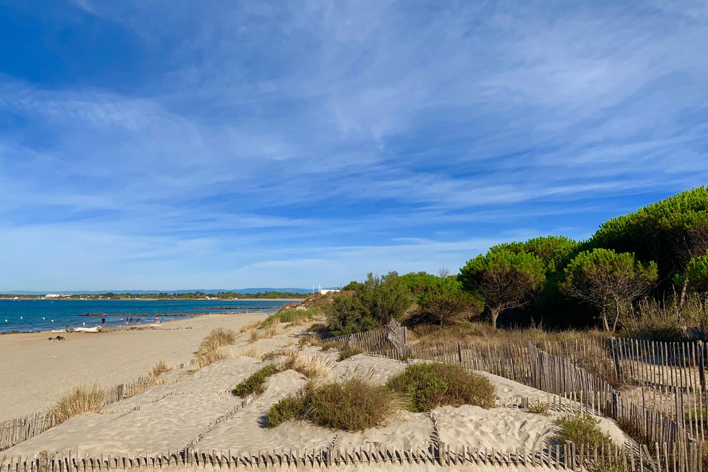 La Tamarissière, le ciel, les bateaux et la mer
