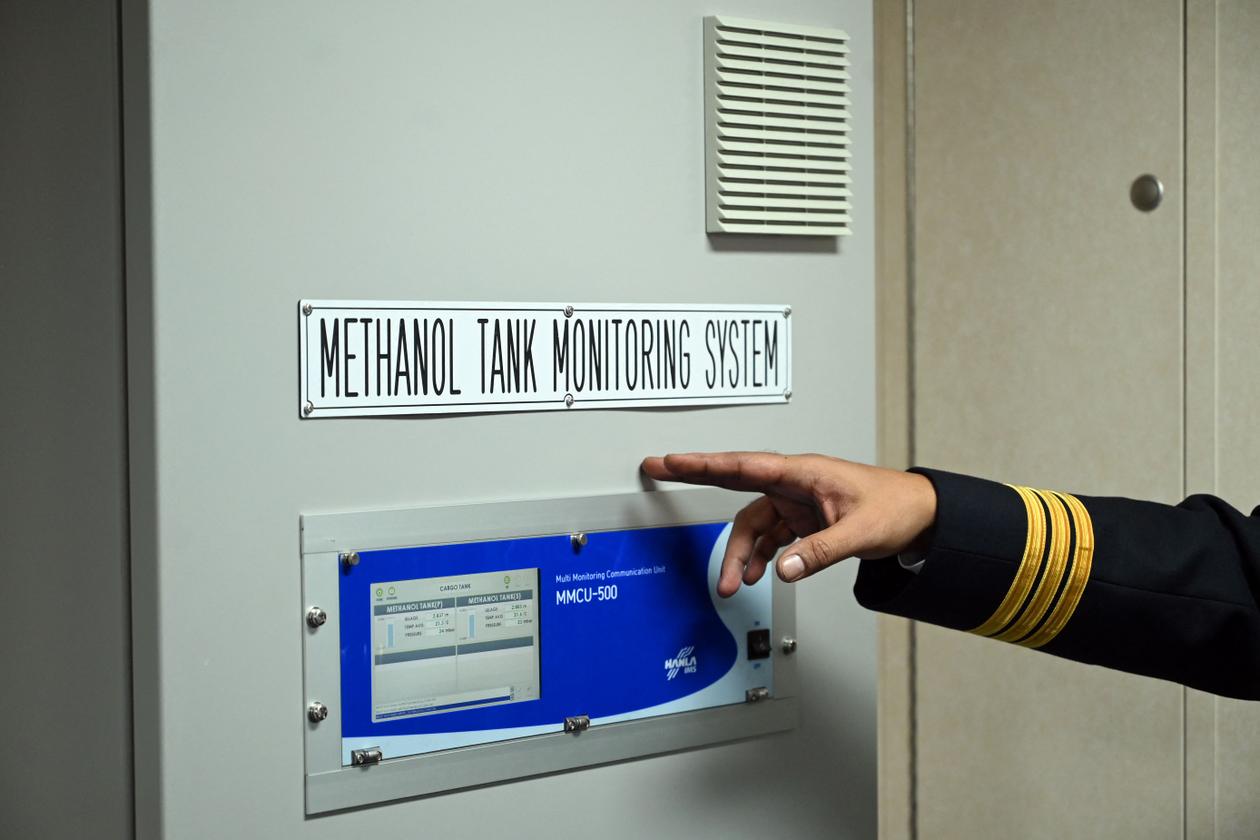 Le « Laura-Maersk », premier navire au biométhanol et symbole de la ...