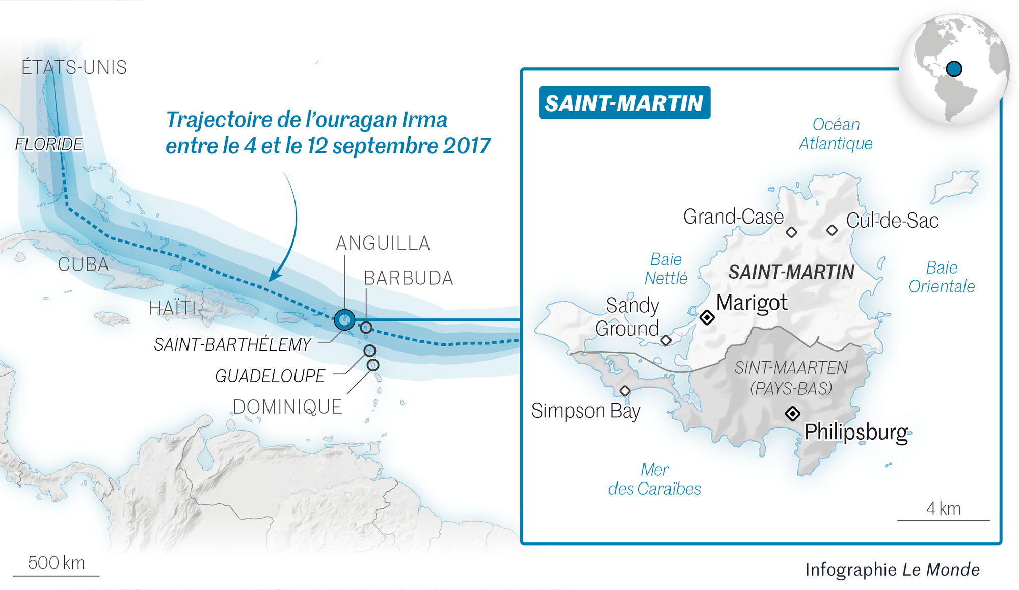 Après l’ouragan Irma, l’île de Saint-Martin toujours vulnérable