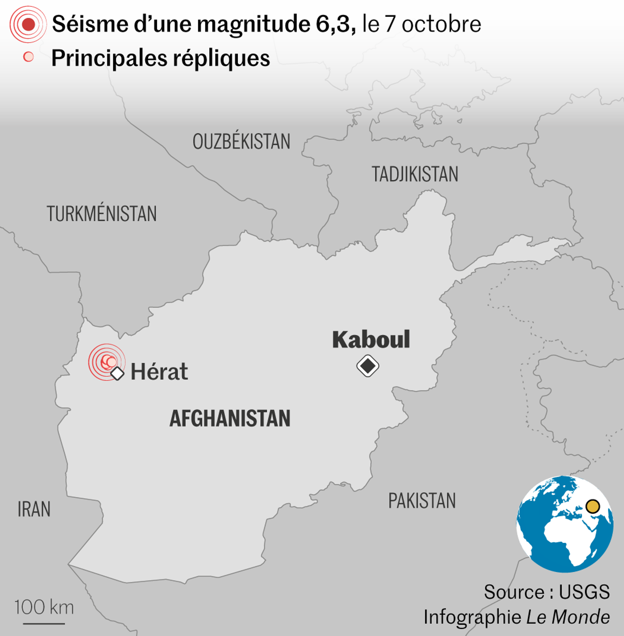 Séisme en Afghanistan : plus de 2 000 morts près de Herat selon les talibans, plusieurs villages ...