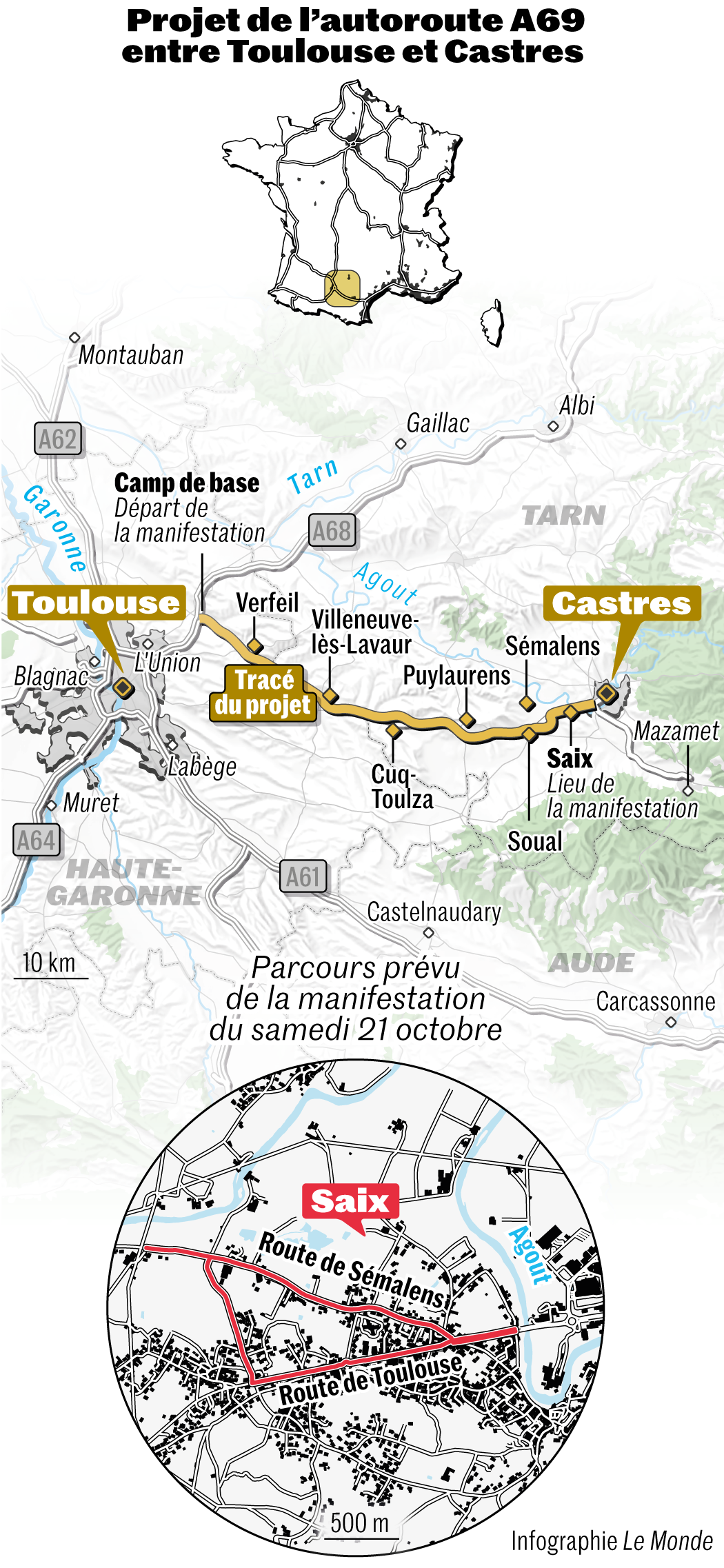 Projet d’A69 : entre Toulouse et Castres, l’autoroute de la discorde