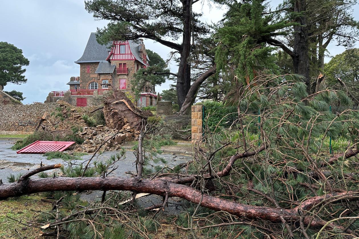 Storm Ciaran in pictures: Record-breaking gusts hit western France
