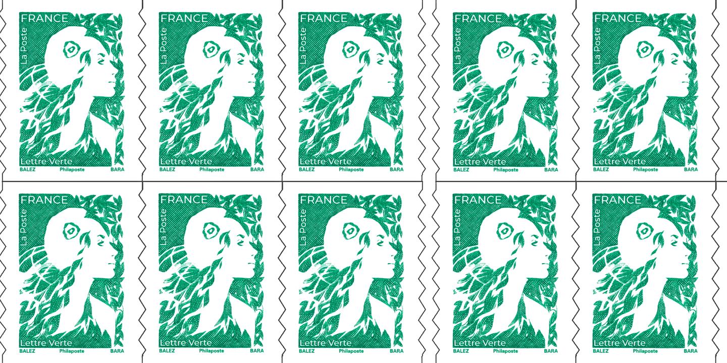 timbre marianne bleu