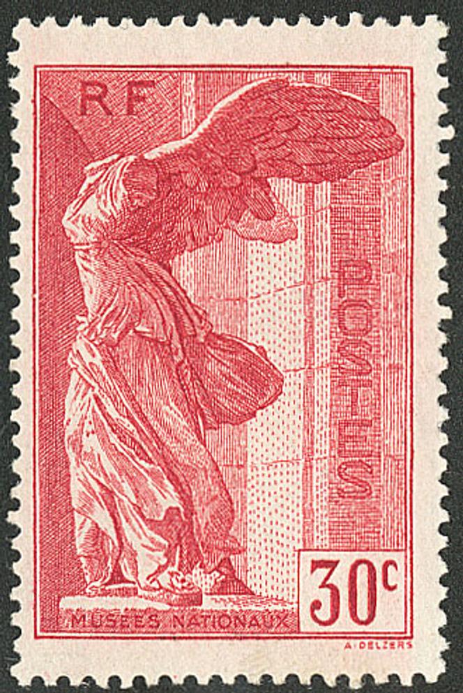 Timbres : un bloc de quatre du 1 franc vermillon en vente chez Roumet