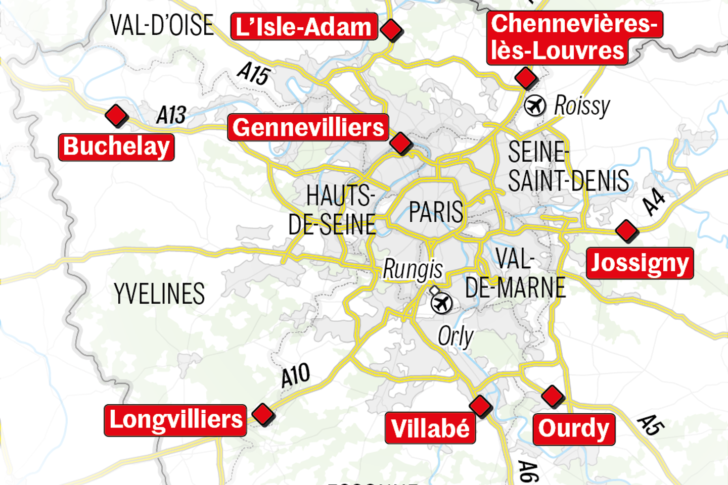 French farmers' protests: Map of Monday's roadblocks around Paris