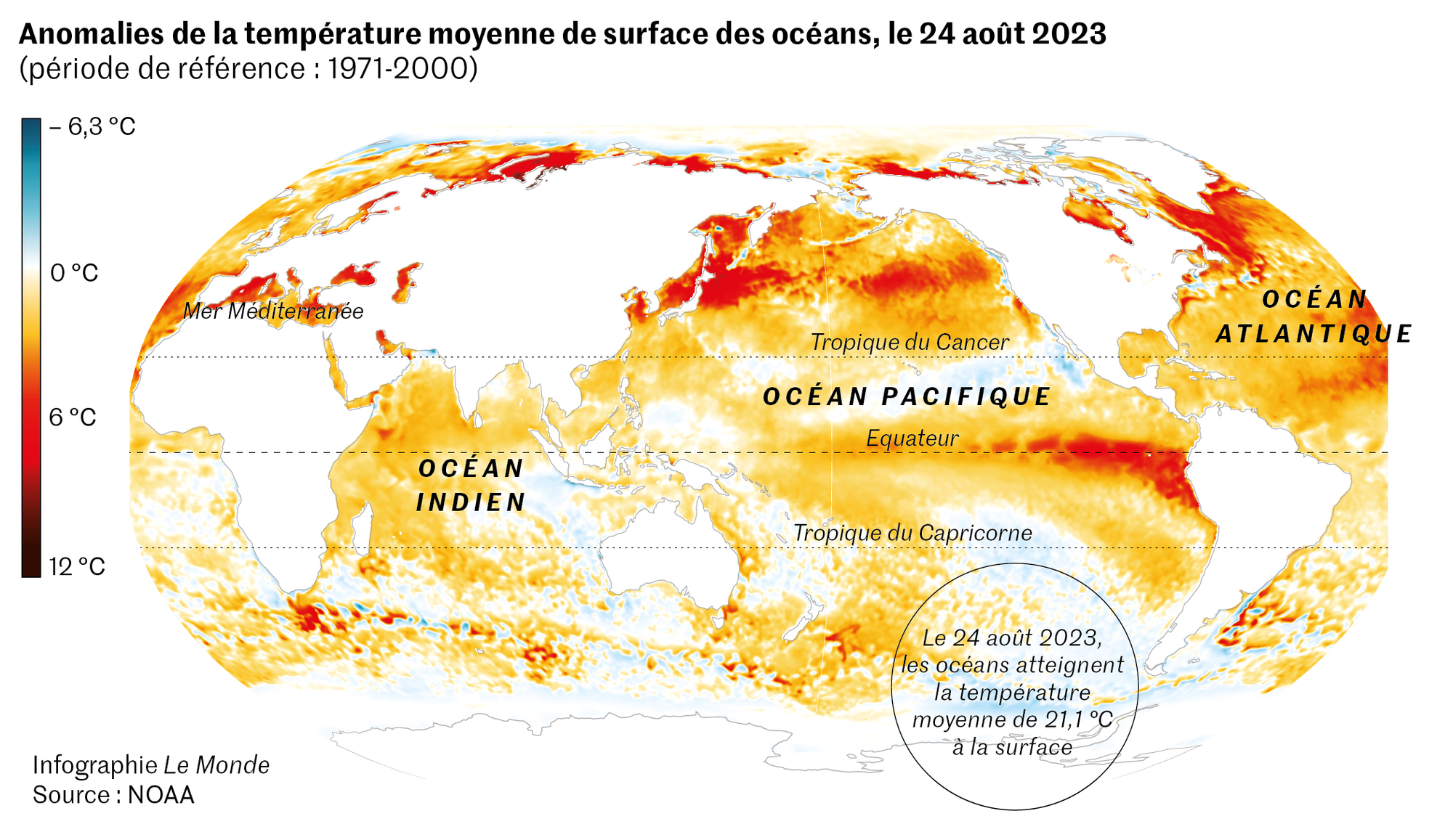 Dans les océans, des records de températures impressionnants et inquiétants