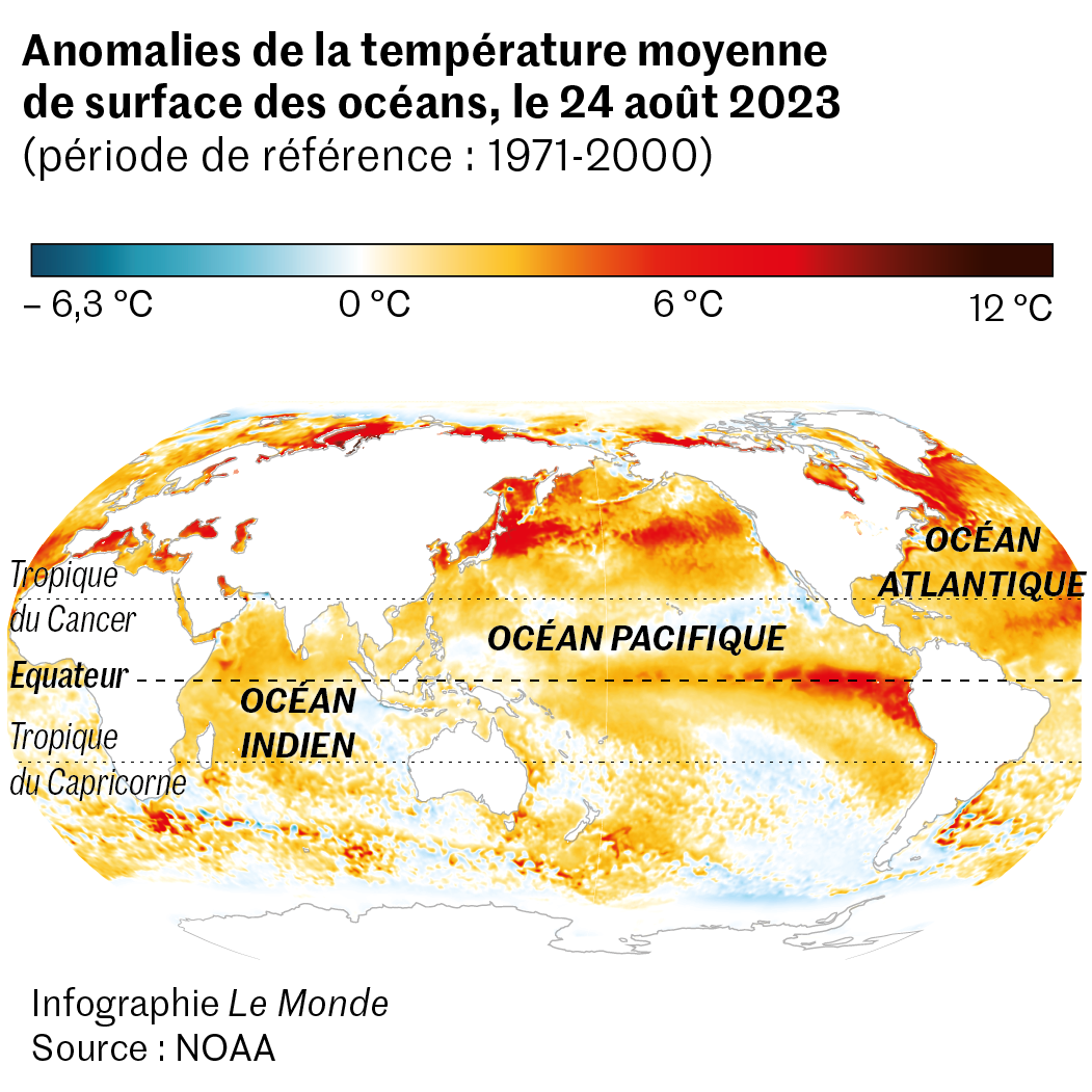 Dans les océans, des records de températures impressionnants et inquiétants