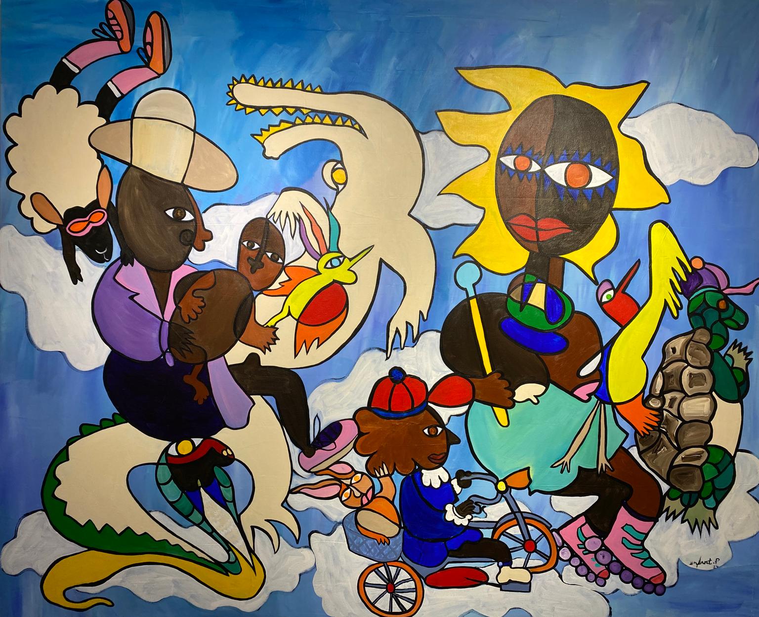 Art contemporain : Francis Essoua Kalu expose sa feinte naïveté à Paris