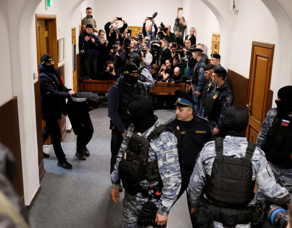 Four Moscow attack suspects appear in court