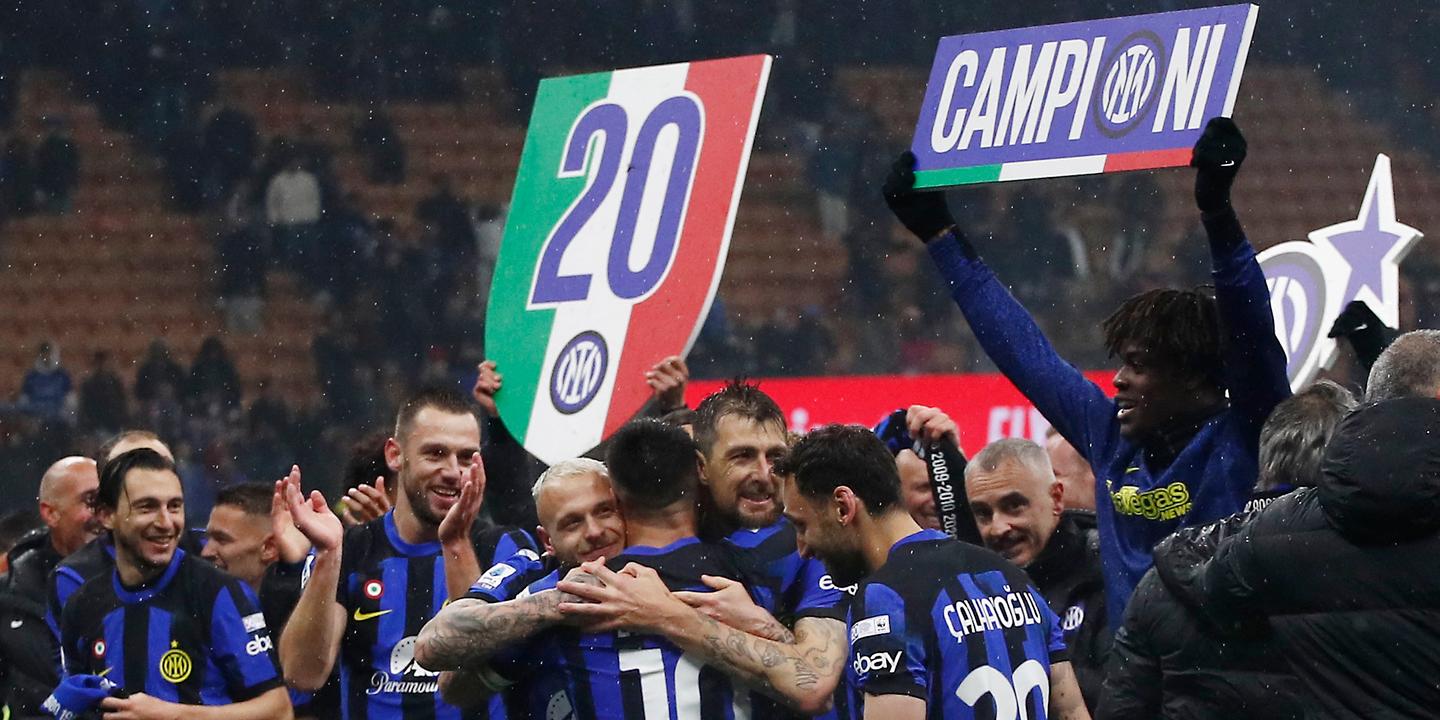 Inter Milan win 20th Serie A title after beating rival AC Milan 2-1
