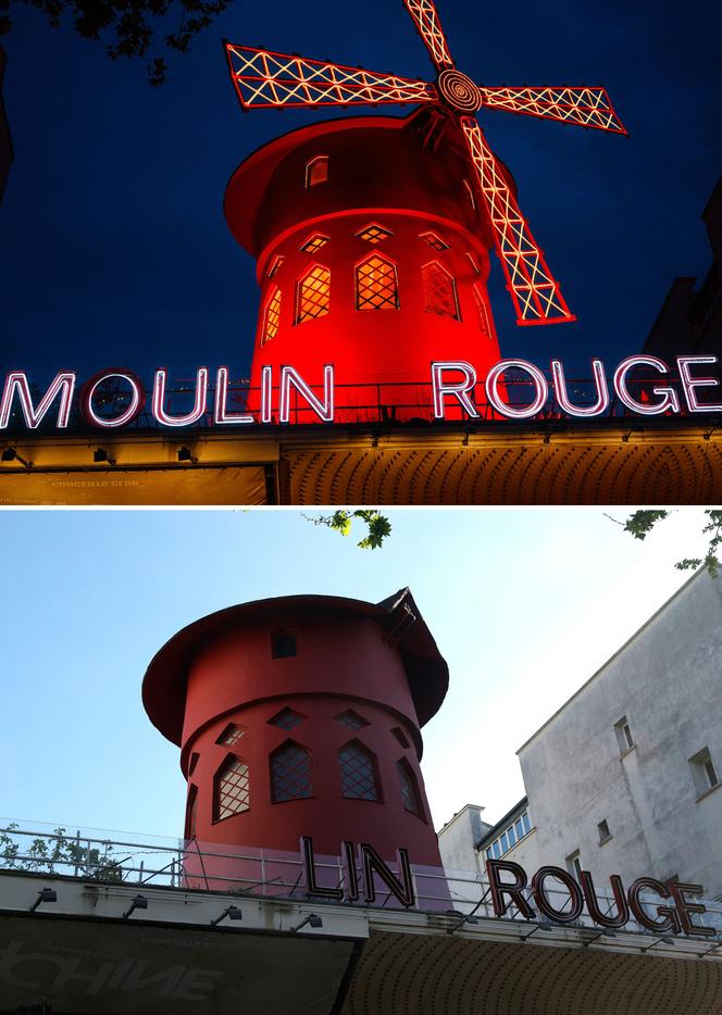 Paris's Moulin Rouge windmill blades collapse overnight
