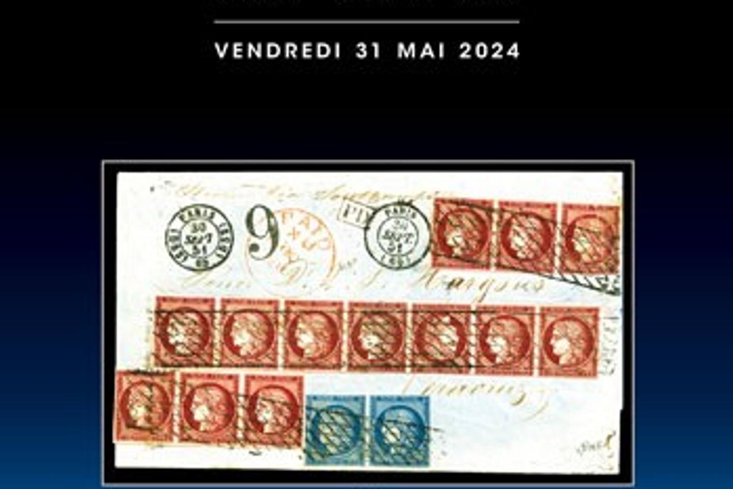 Timbre « placement » : un bloc de quatre du 1 franc vermillon à 150 000 ...