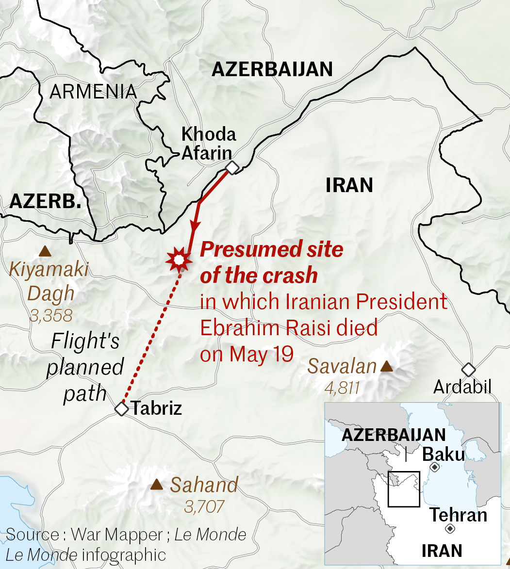 Map: Where Iranian President Ebrahim Raisi's helicopter crashed