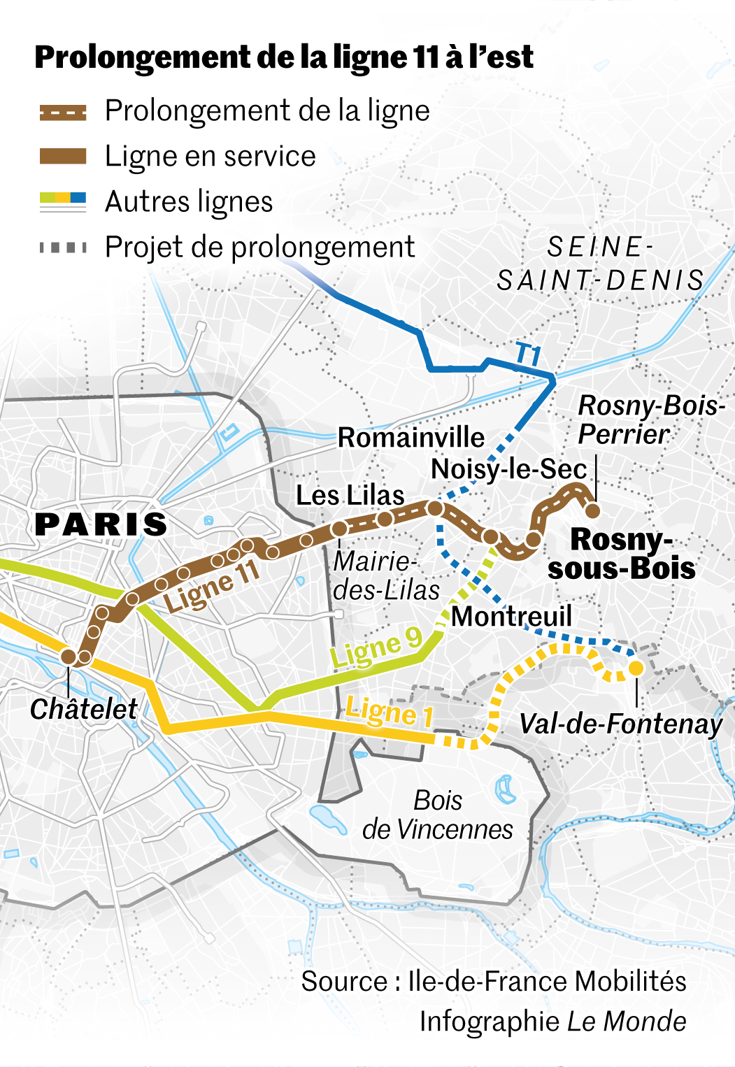 L’extension de la ligne 11 du métro rapproche Paris et la Seine-Saint-Denis