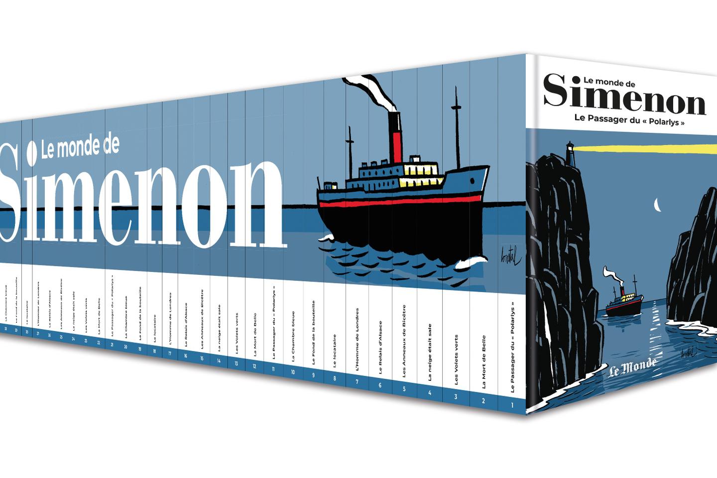 Les 10 premiers volumes de la collection « Le monde de Simenon