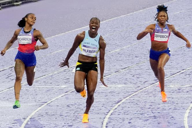 Saint Lucia's Julien Alfred wins women's Olympic 100m, dedicating ...