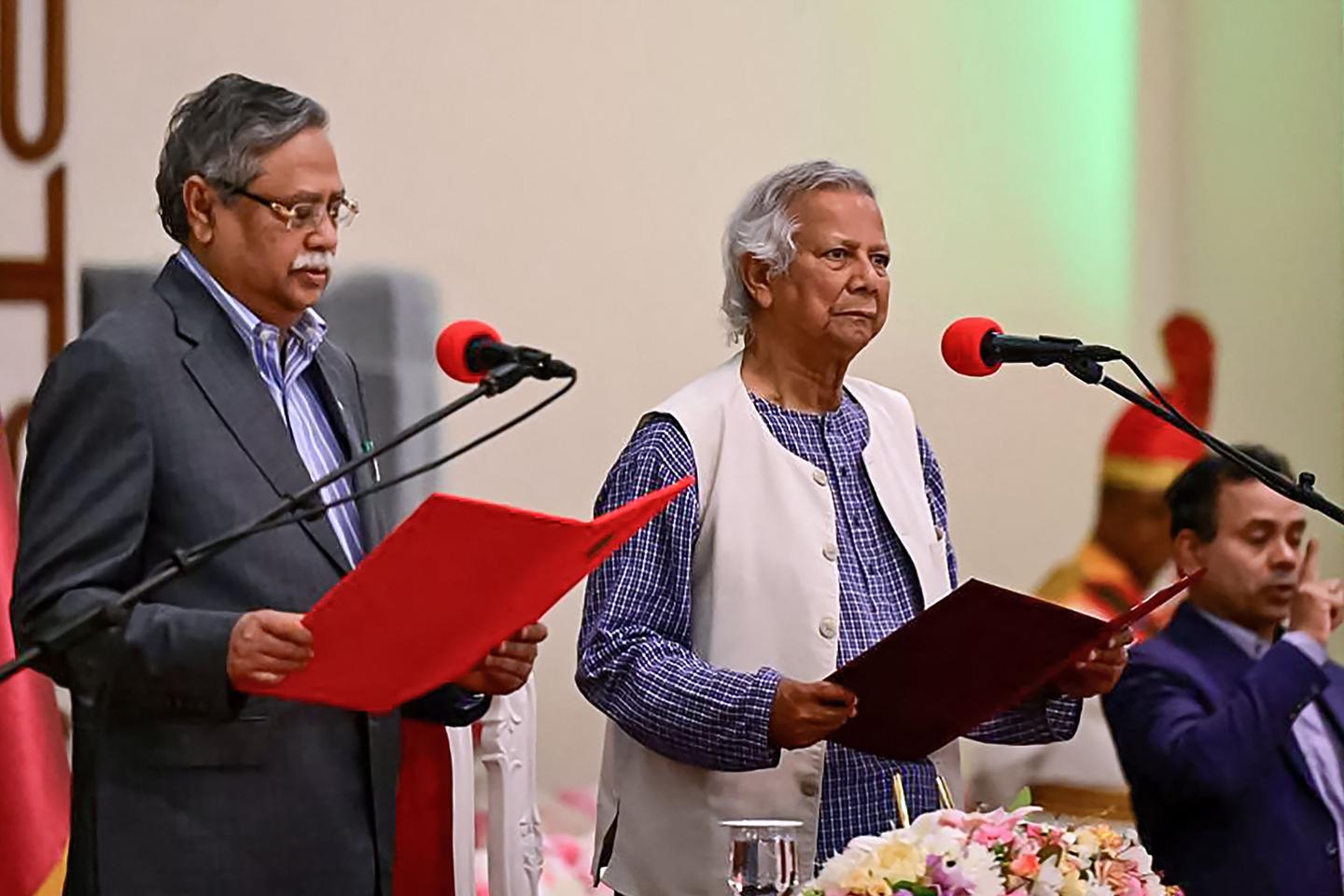 Yunus sworn in as Bangladeshi prime minister, citing country's 'second ...