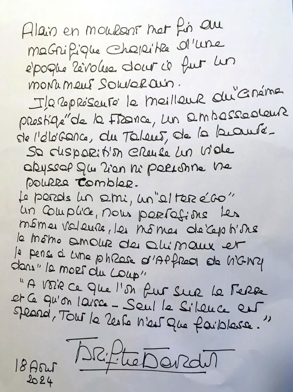 Mort d’Alain Delon : retrouvez les réactions et les hommages après le ...