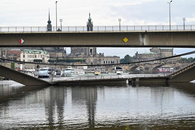 Bridge partially collapses in Germany's Dresden