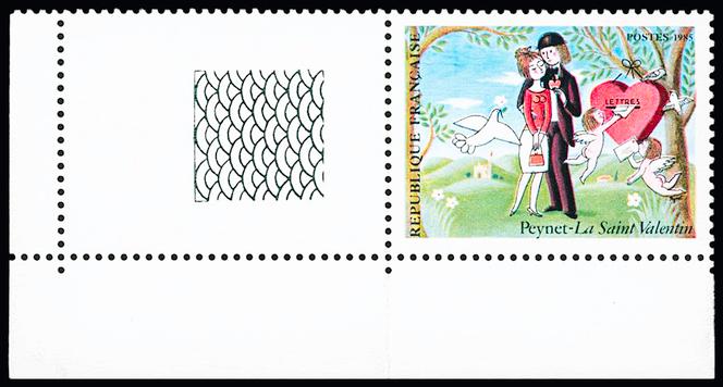 Philatélie : le timbre Peynet - la Saint-Valentin, valeur faciale omise ...