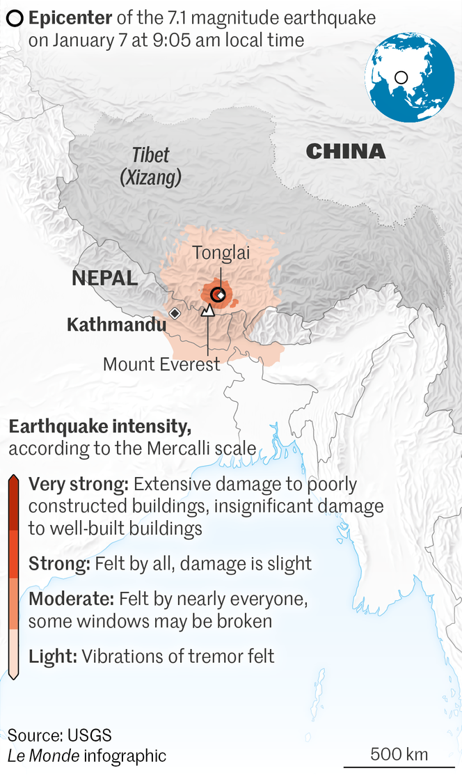 Over 100 people killed in Tibet after strong earthquake