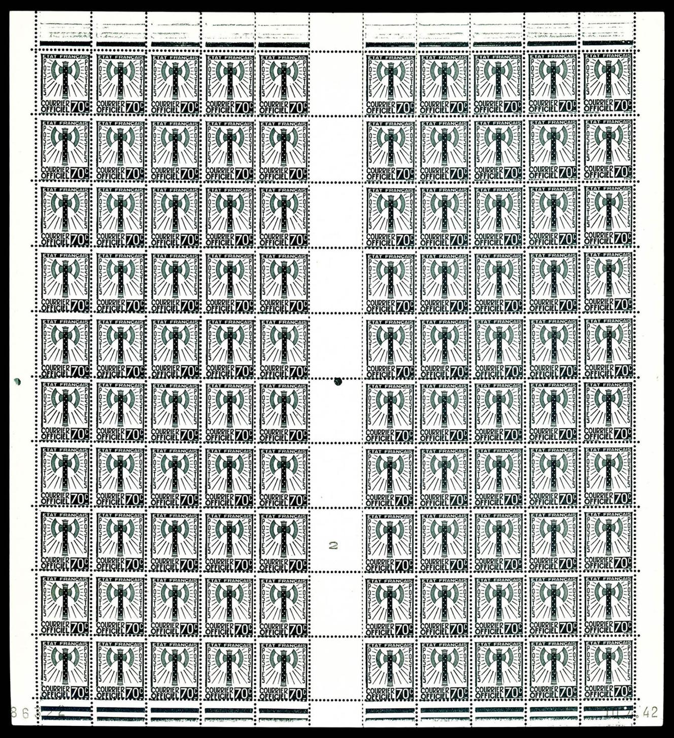 Philatélie : une bande de trois du 1 franc vermillon à 175 000 euros ...