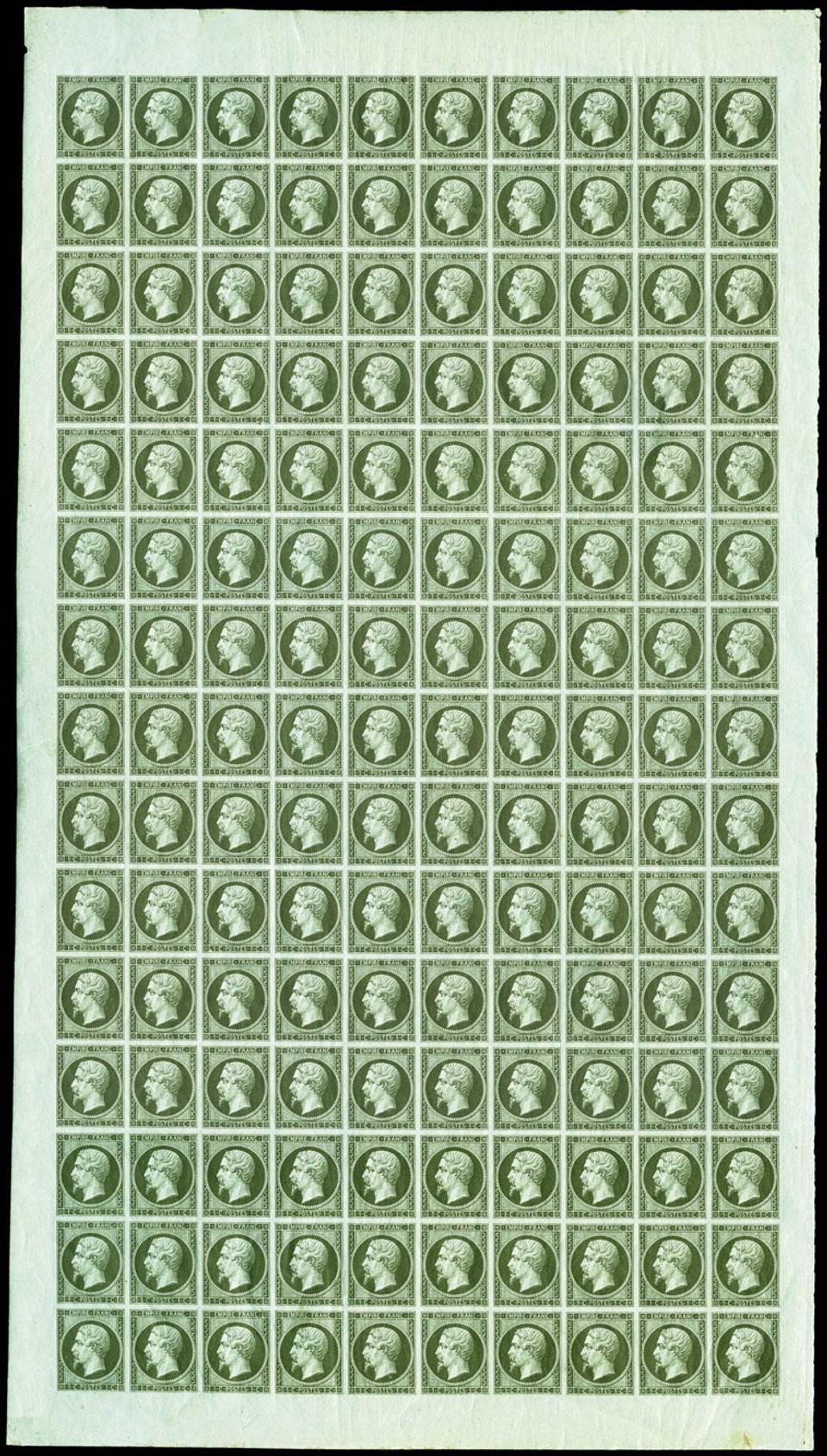 Philatélie : une bande de trois du 1 franc vermillon à 175 000 euros ...