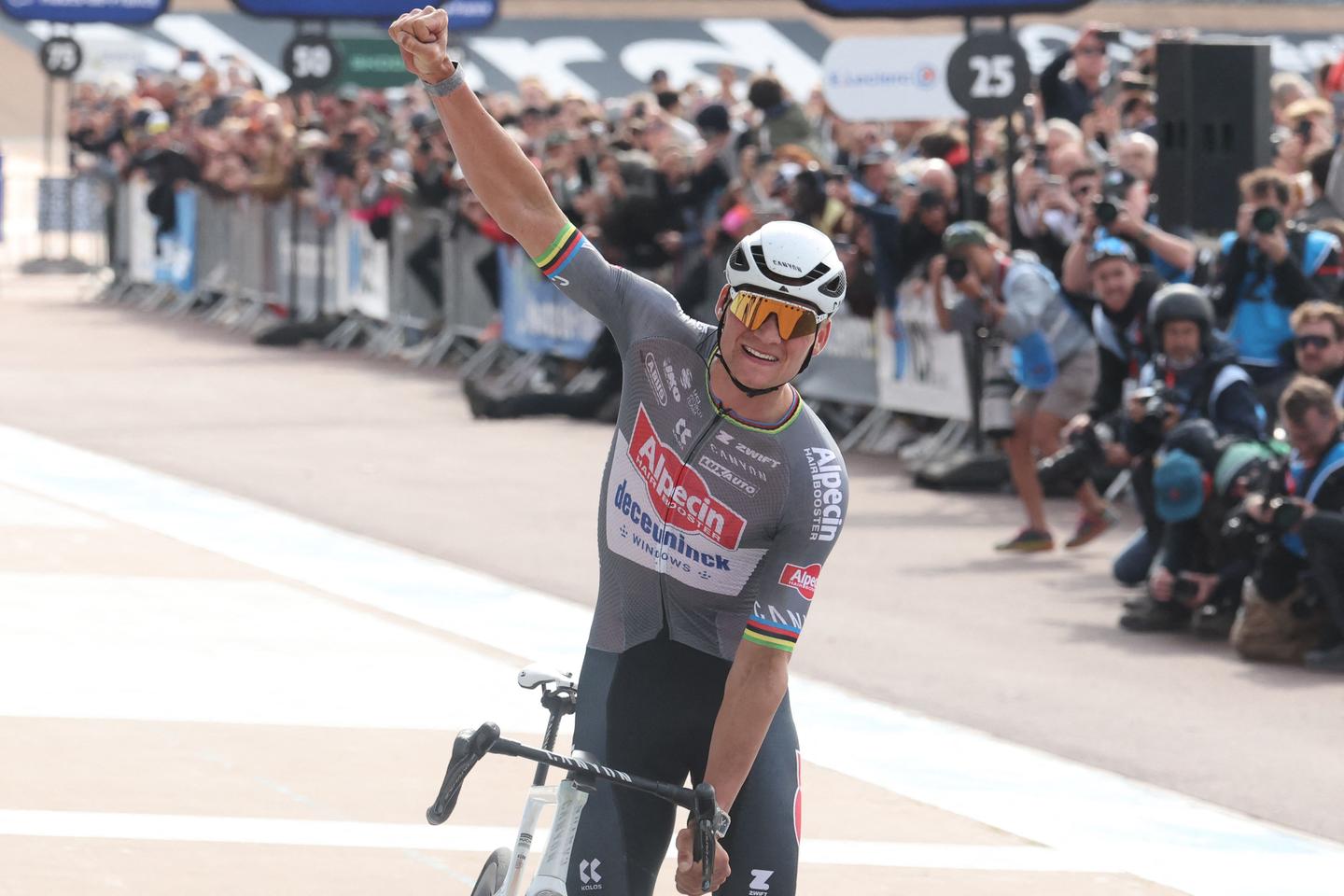 Van der Poel wins third consecutive Paris-Roubaix