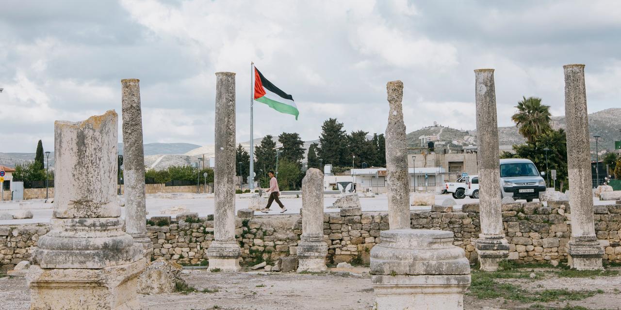 In the West Bank, the archaeological site of Sebastia under Israeli control