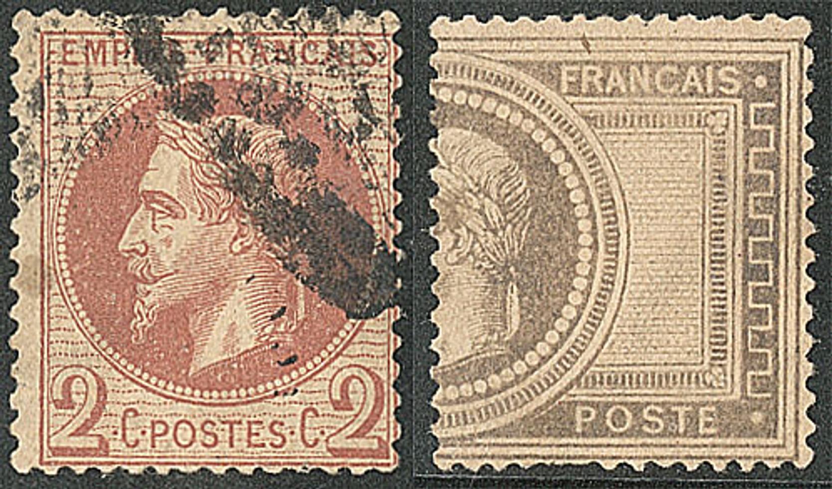 Marché du timbre : un bloc de quatre du 1 franc vermillon oblitérés mis ...