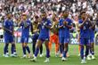 Les joueurs de l’équipe de France après leur victoire contre l’Allemagne en Ligue des nations, à Stuttgart, le 8 juin 2025.