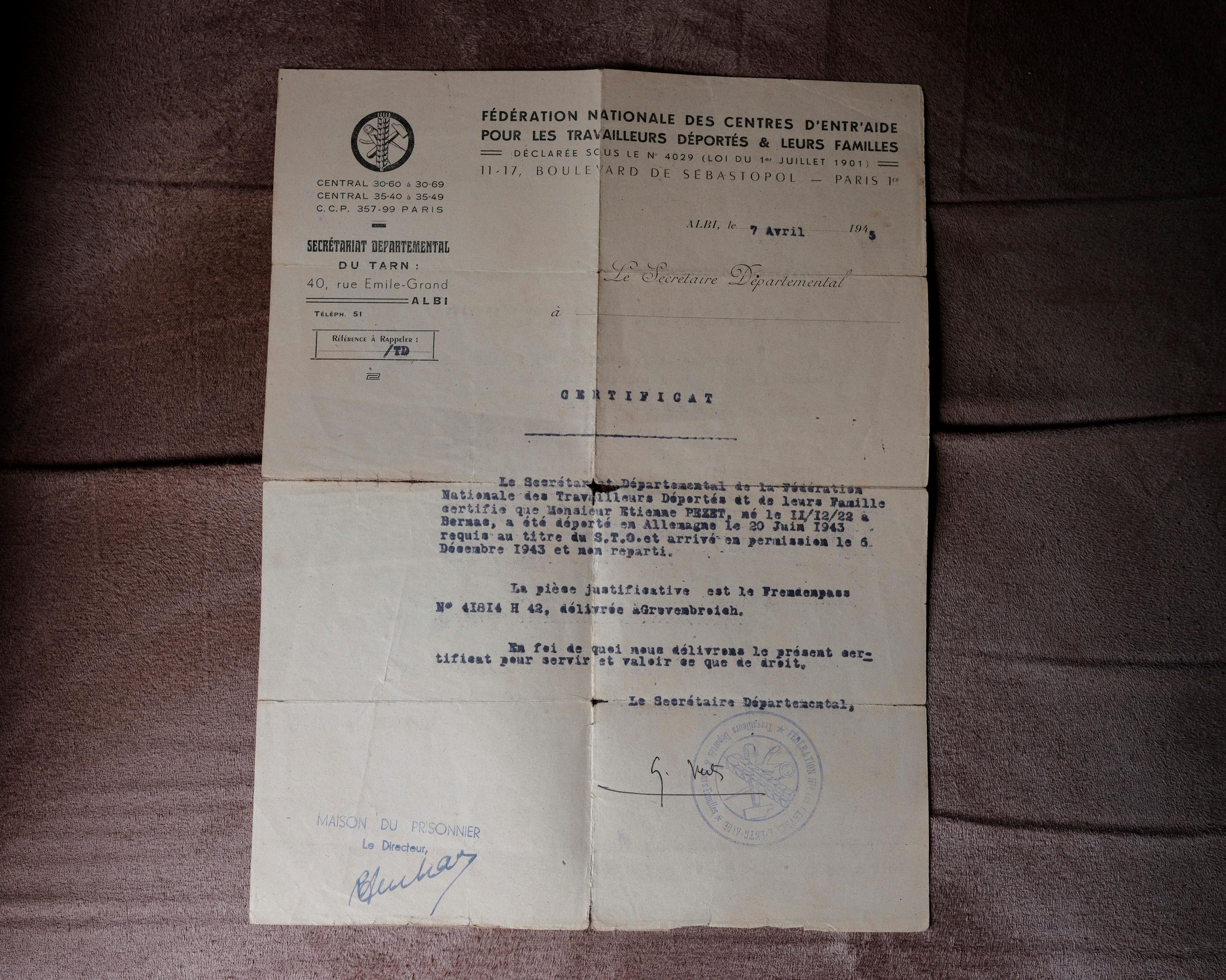 « Pas des collabos et pas des lâches » : les derniers requis du STO ...