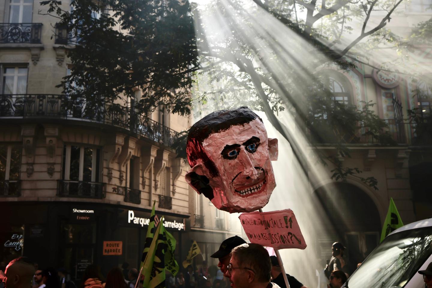 French unions lead massive strike over budget policies and anti-Macron ...