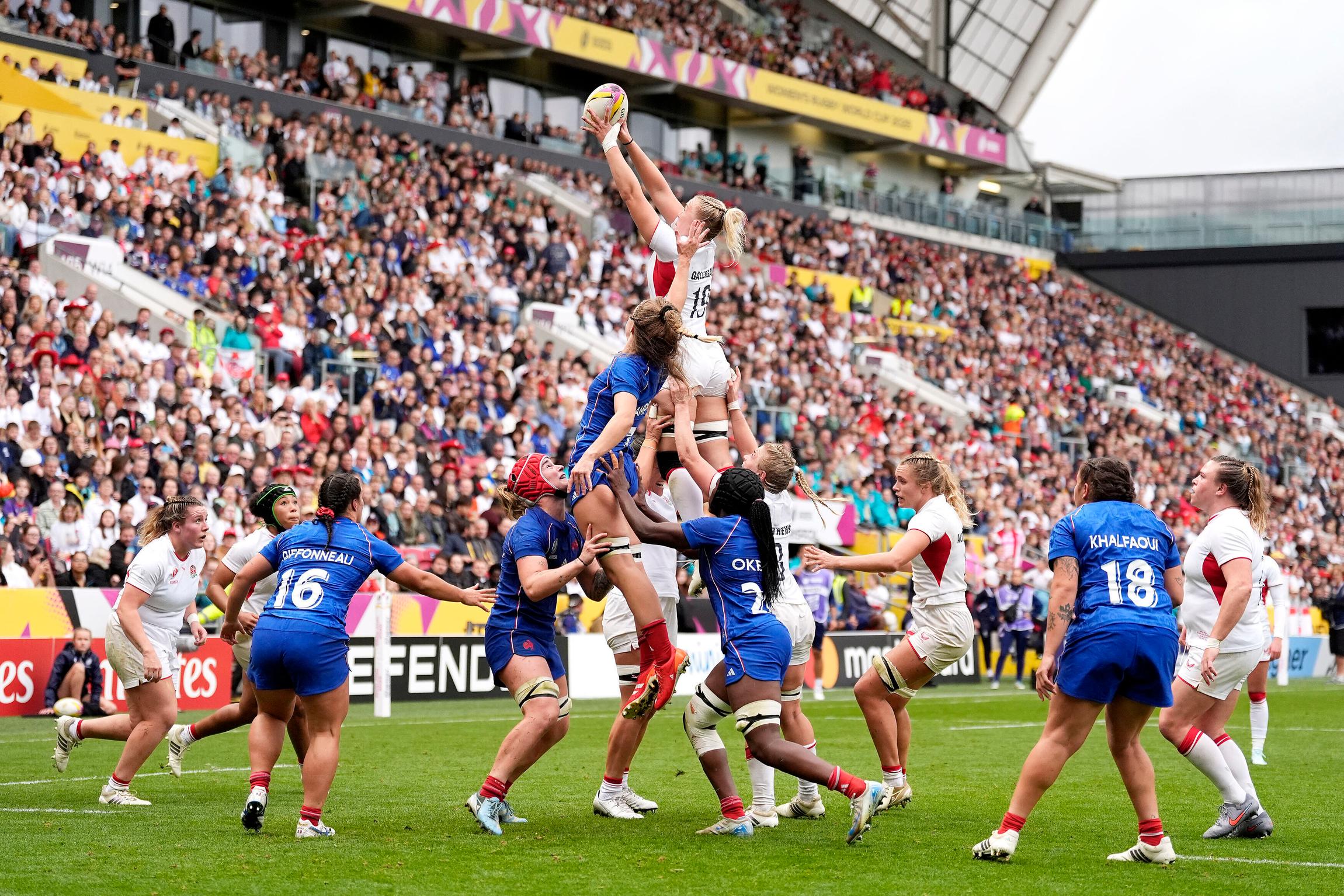 England beats France 35-17 in Women's Rugby World Cup semi-final