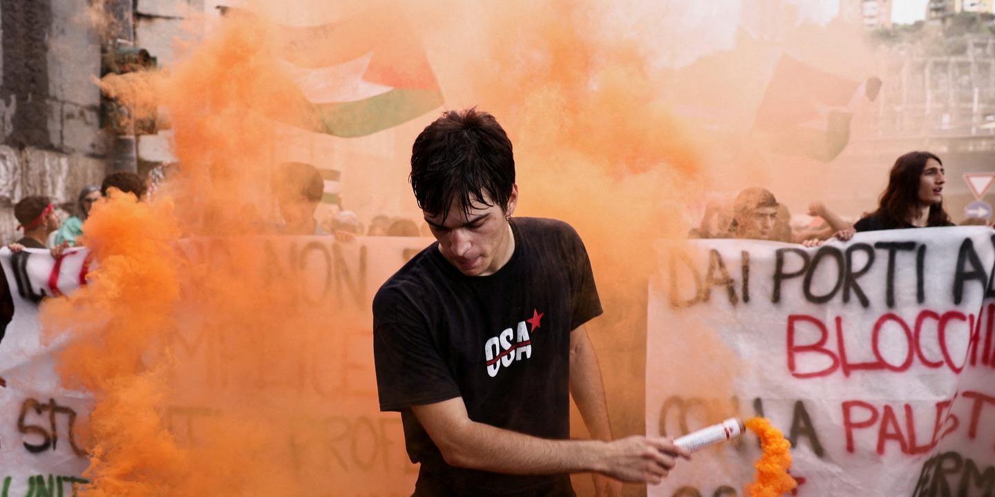 In Italy, tens of thousands hold protests in solidarity with Gaza