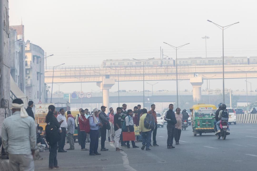 La ville de New Delhi, où l’atmosphère est irrespirable ...