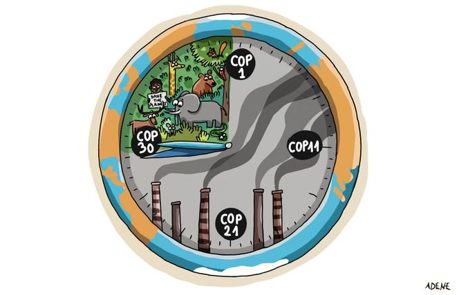 Le Monde's cartoon of the day, by Adene