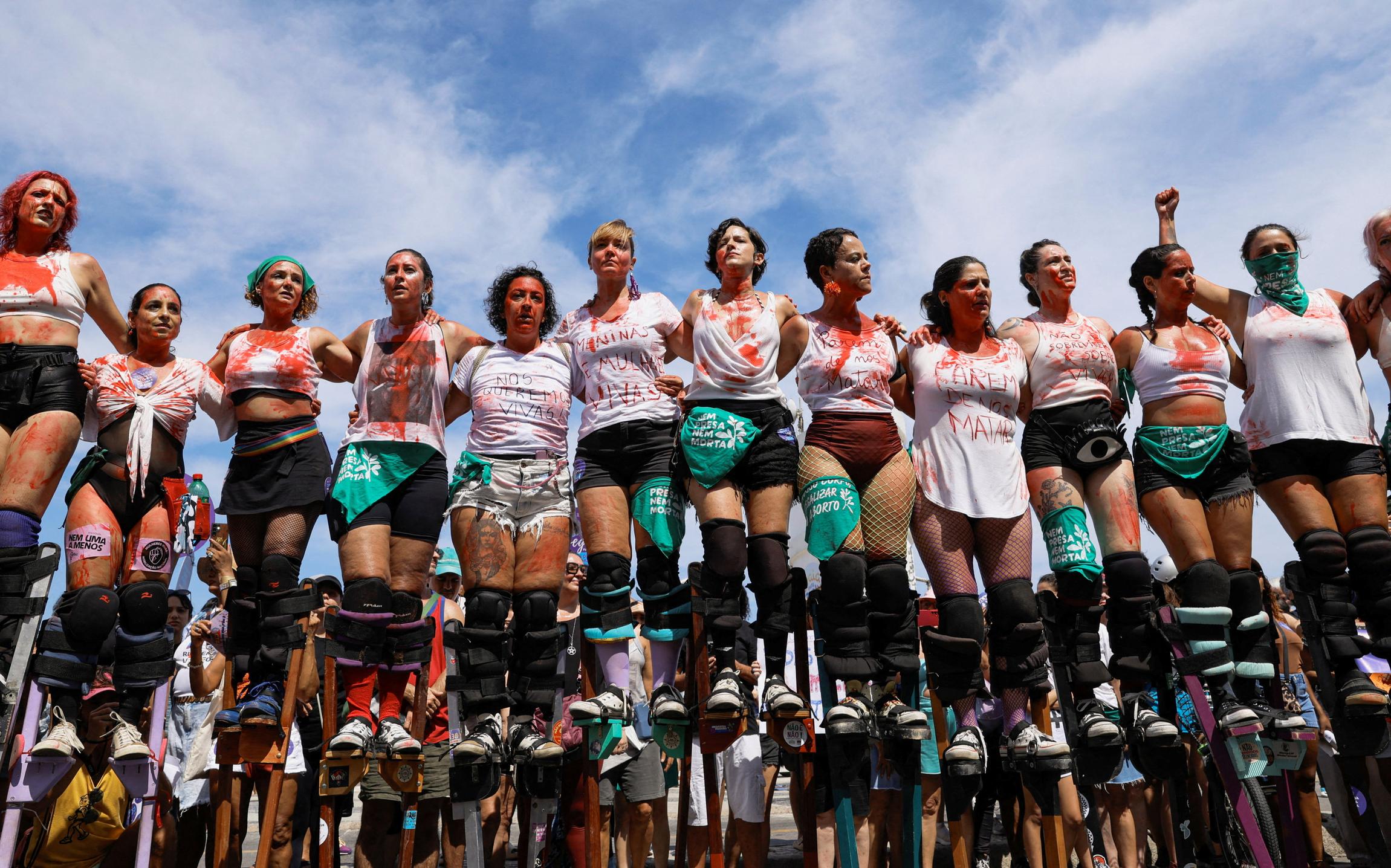 Women protest gender-based violence across Brazil following a series of ...